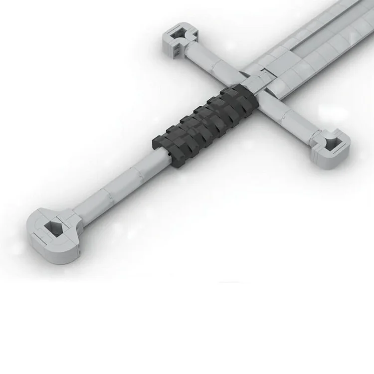 The Medieval Scabbard Cross Knight Armed Sword BuildMoc Legendary ...