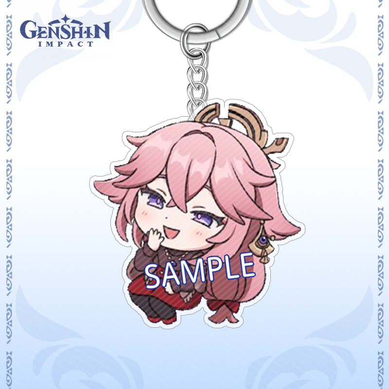 Genshin Impact Yae Miko Keychain Acrylic Backpack Pendant-Genshin ...