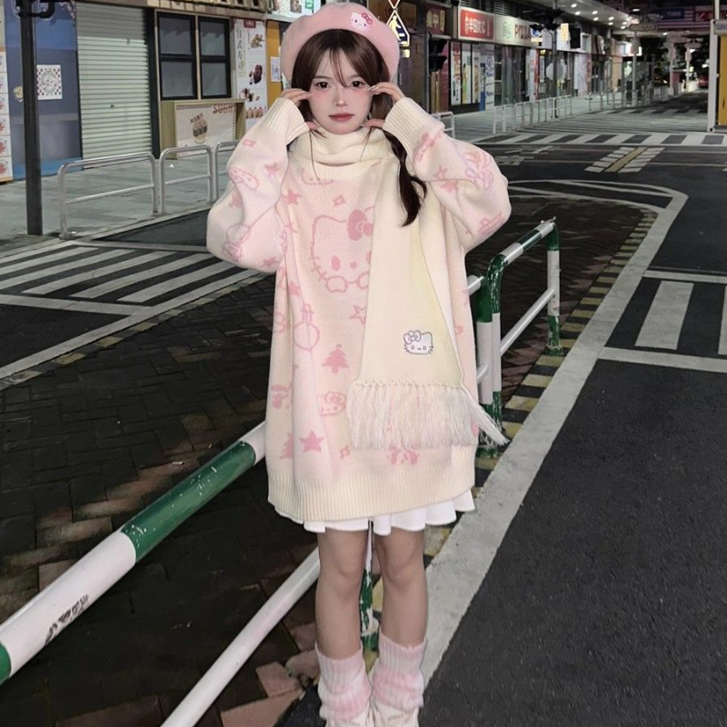 Kawaii Kitty Oversize Sweater KI203