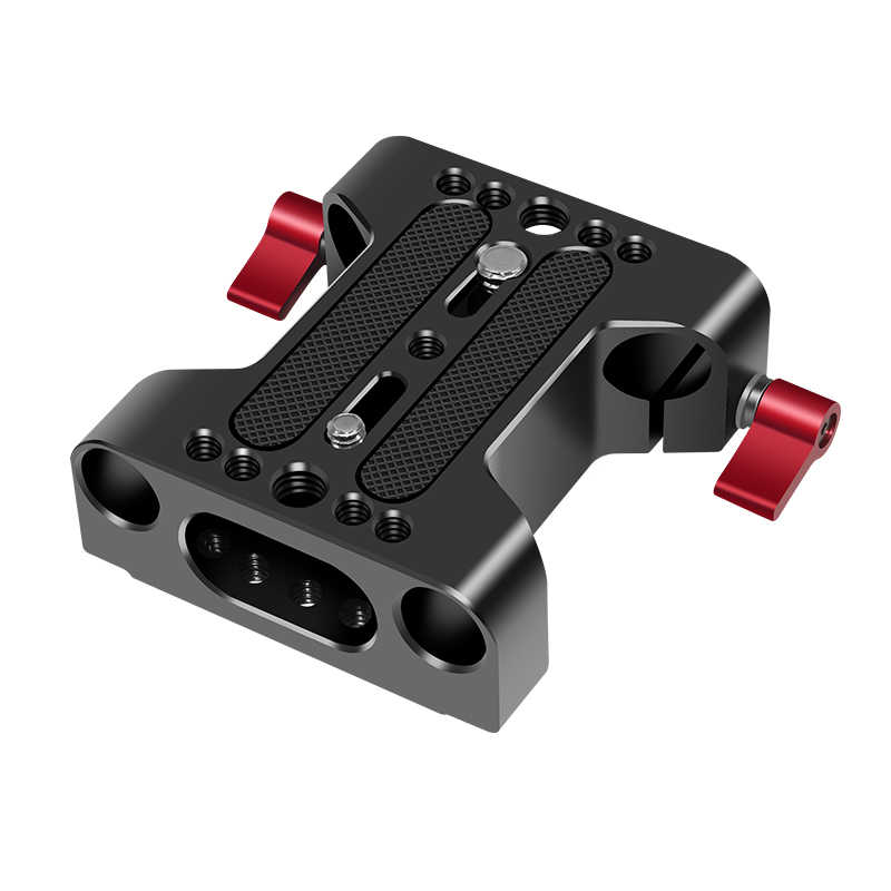 Camera Base Plate with Dual 15mm Rod Rail Clamp for Suitable for All ...