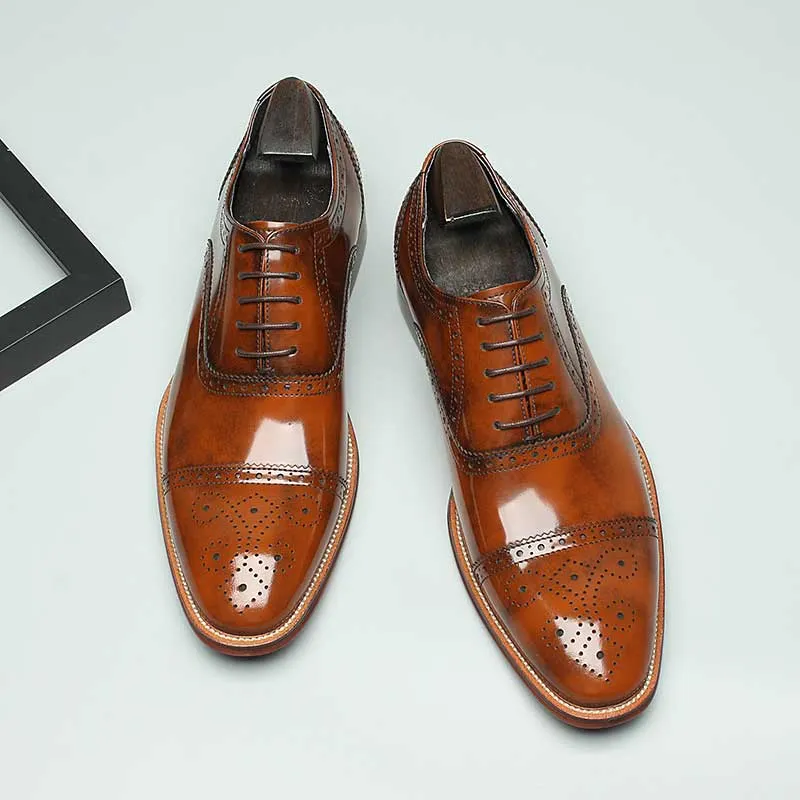 Fashion Men's Leather Oxford Shoes - Ideal for Business & Graduation