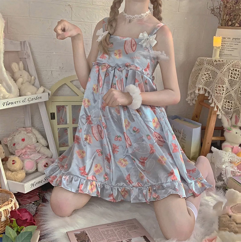 Modakawa - Bunny Bowknot Plush Hooded Coat