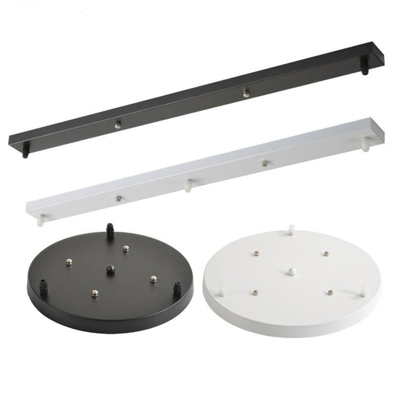 Ceiling Plate Black/White Iron Pendant Lamp Bases DIY 2/3/4/5 holes 2
