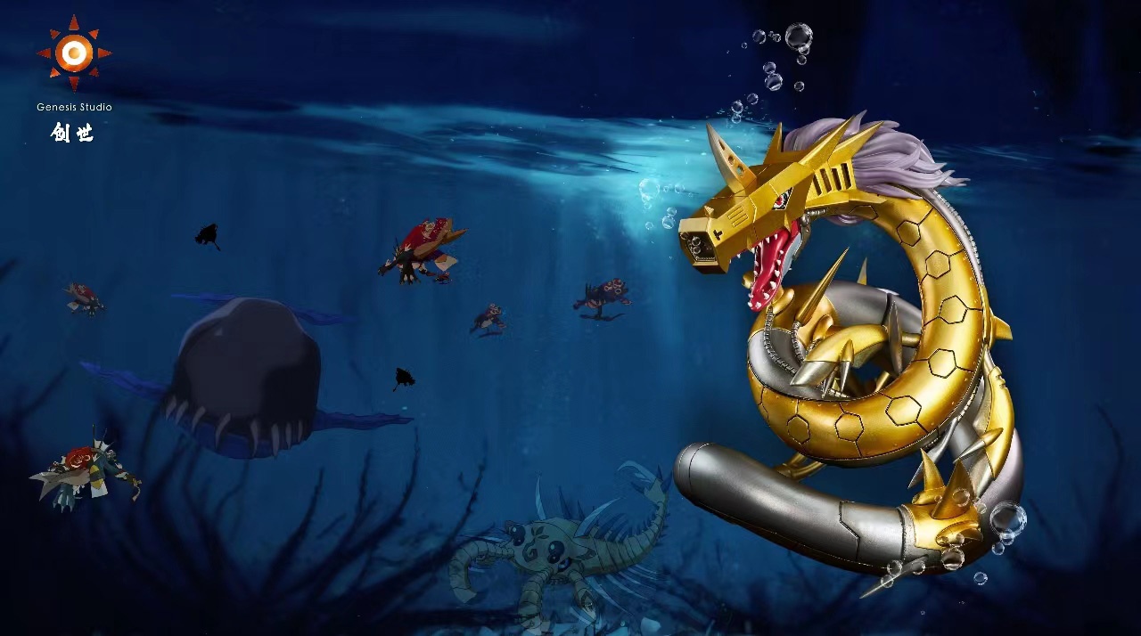 Metal Seadramon - Digimon Resin Statue - Genesis-Studio [In Stock]