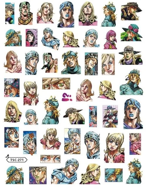 JO HERO TSC Cute Stone Age 3D Nail Art Finished Sticker Patch BE022