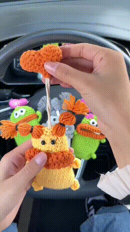 handmade crochet key bags