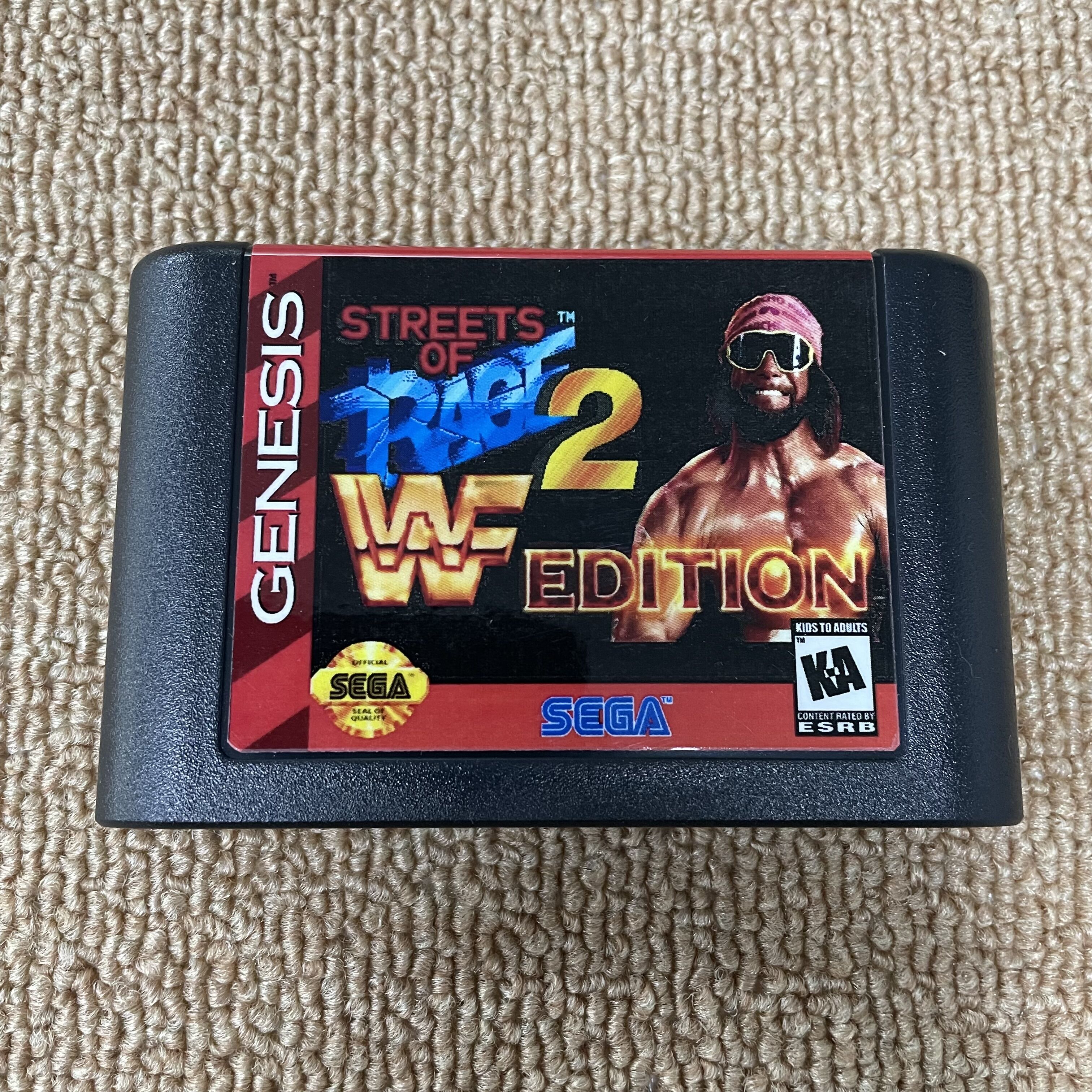 16 Bit Game Card - Streets of Rage 2 WWF Edition For SEGA Genesis ...