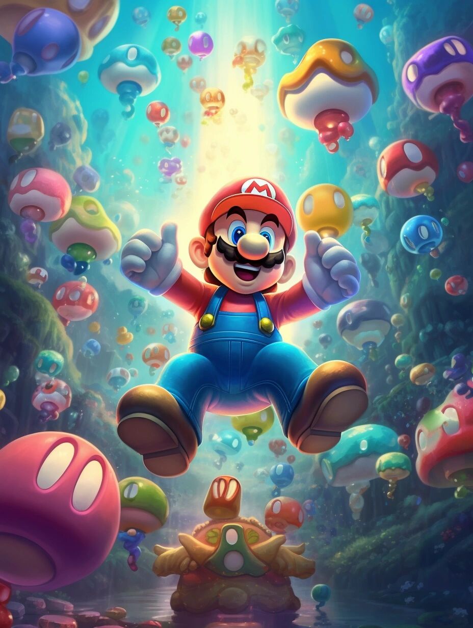 Full Round/Square Diamond Painting Kits | Mario Cartoon
