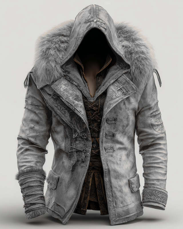 Winter Men's Hooded Fashionable Warm Plush Jacket2756