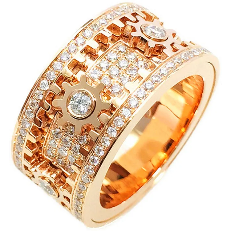 🎁Handmade Diamond Ornate Geometric 3D Band Ring