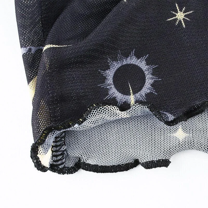 Moon Sun Mesh Top - GothBB 2022 free shipping available