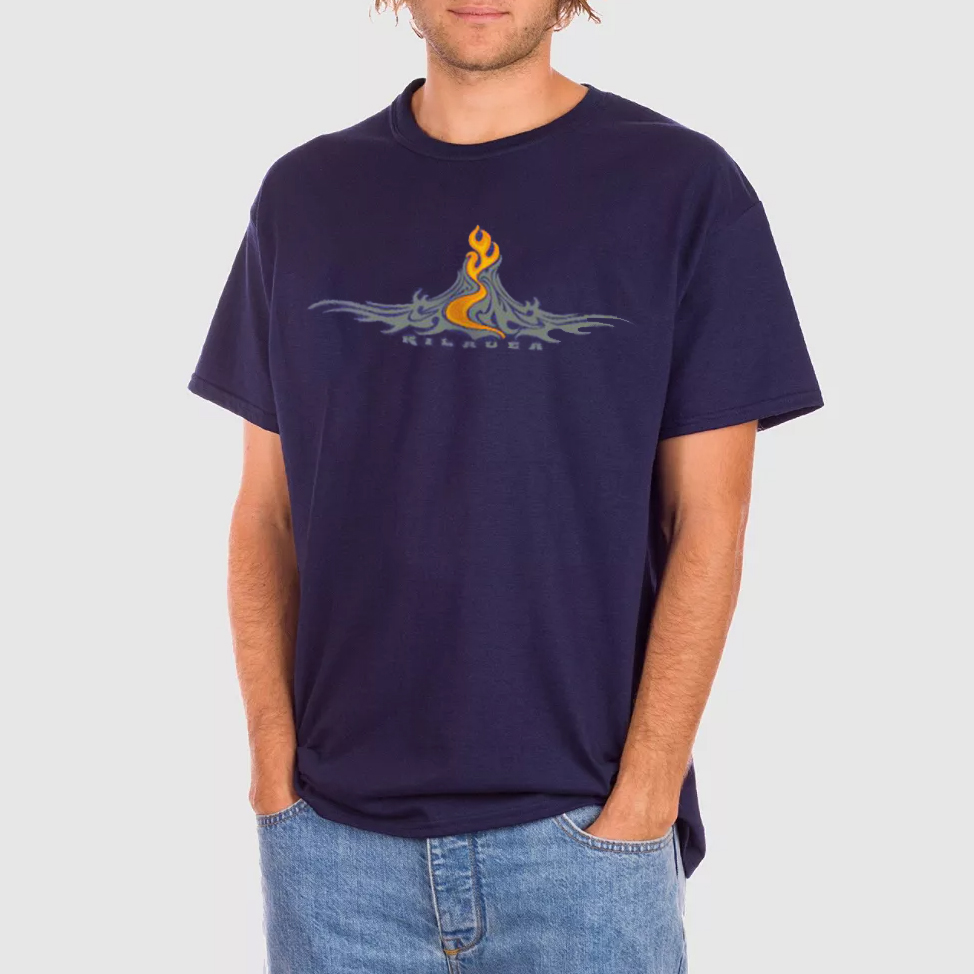 Short-Sleeve Kilauea Tattoo Indigo Pima T-shirt-C