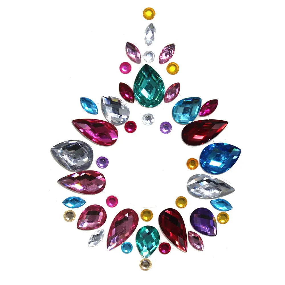 Churchf Crystal Belly Button Stickers Belly Dance Glitter Stickers ...