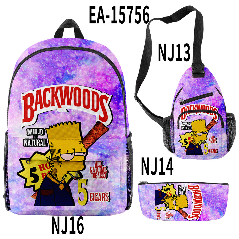 Bart Simpson Backpack Backwoods Backpack Set Cigar Backpack