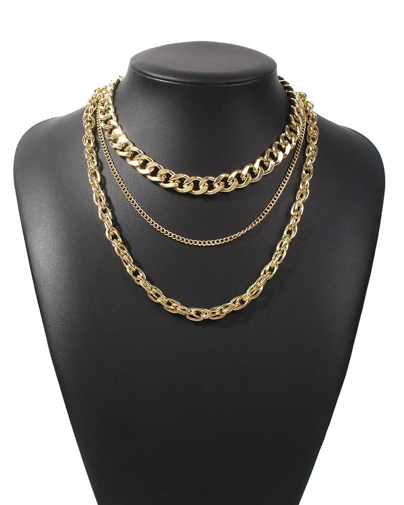 Twisted Alloy Thick Chain Necklace
