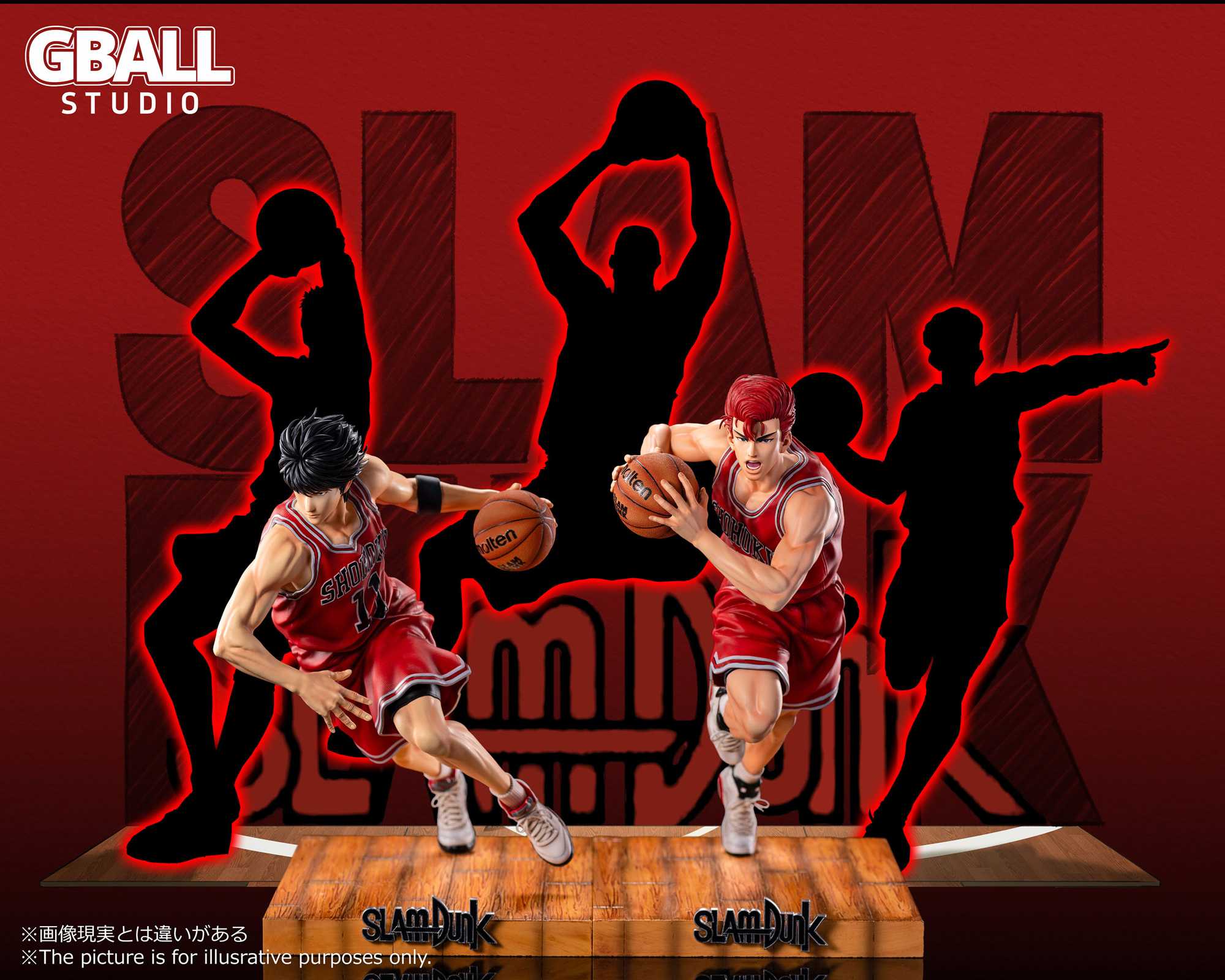 1/6 & 1/4 Scale Sakuragi Hanamichi & Rukawa Kaede - SLAM DUNK Resin ...