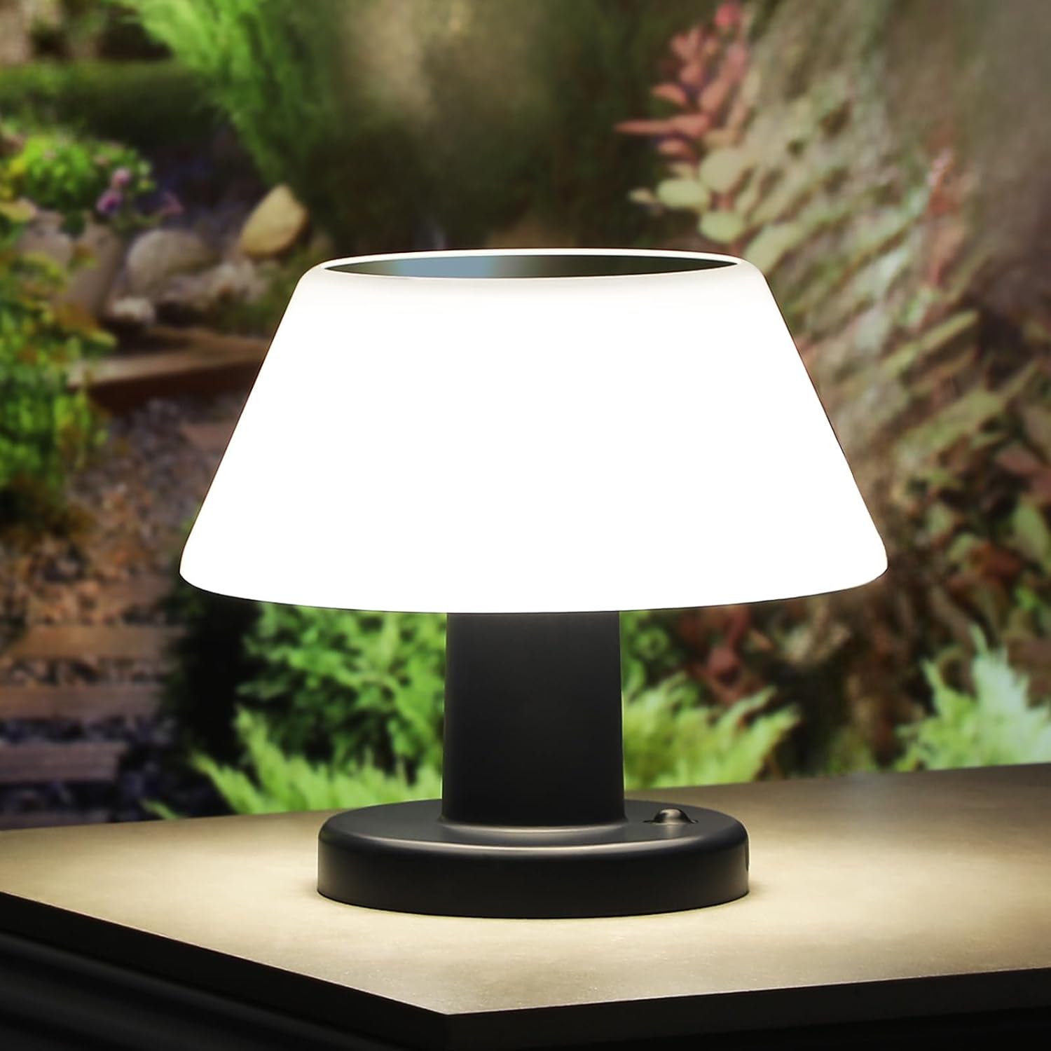 Solar Table Lamp, Outdoor Mushroom Light,Solar Lamps Solar-Powered and ...