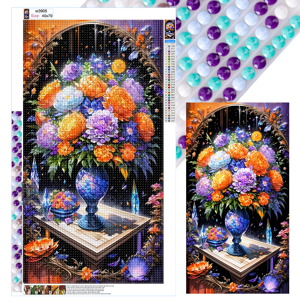 Diamond Painting - Full Round Drill - Flower(Canvas|40*70cm)