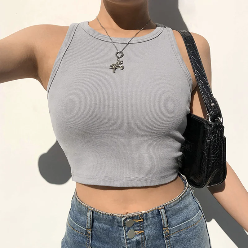 SOLID COLOR SLEEVELESS TANK TOP