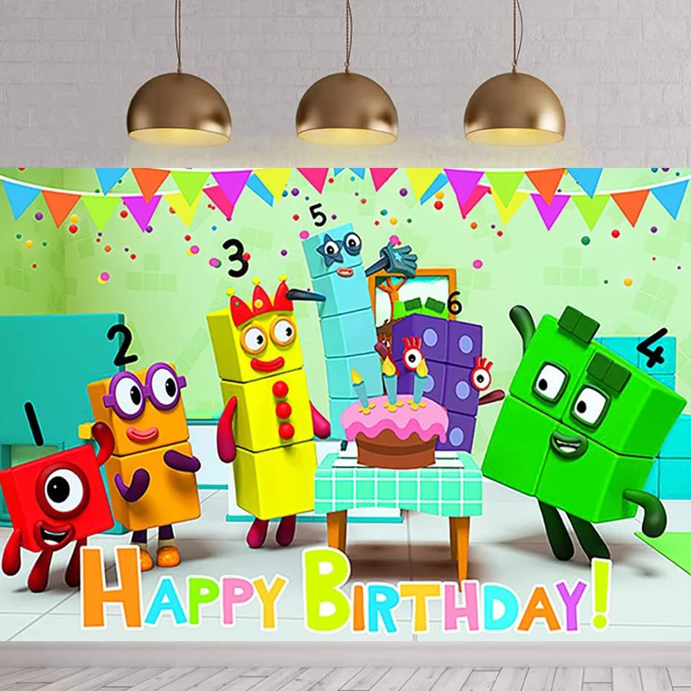 Shop Affordable Numberblocks Happy Birthday Backdrop for Children Party