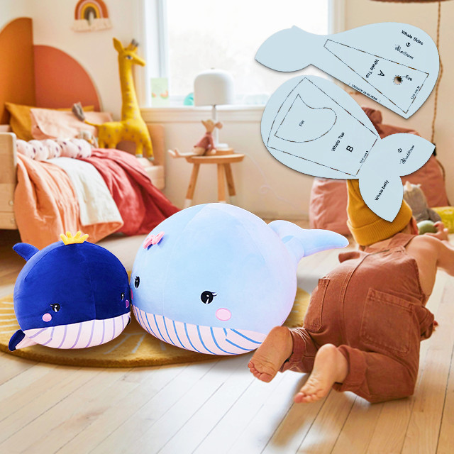 DIY Whale Doll Pattern Templates
