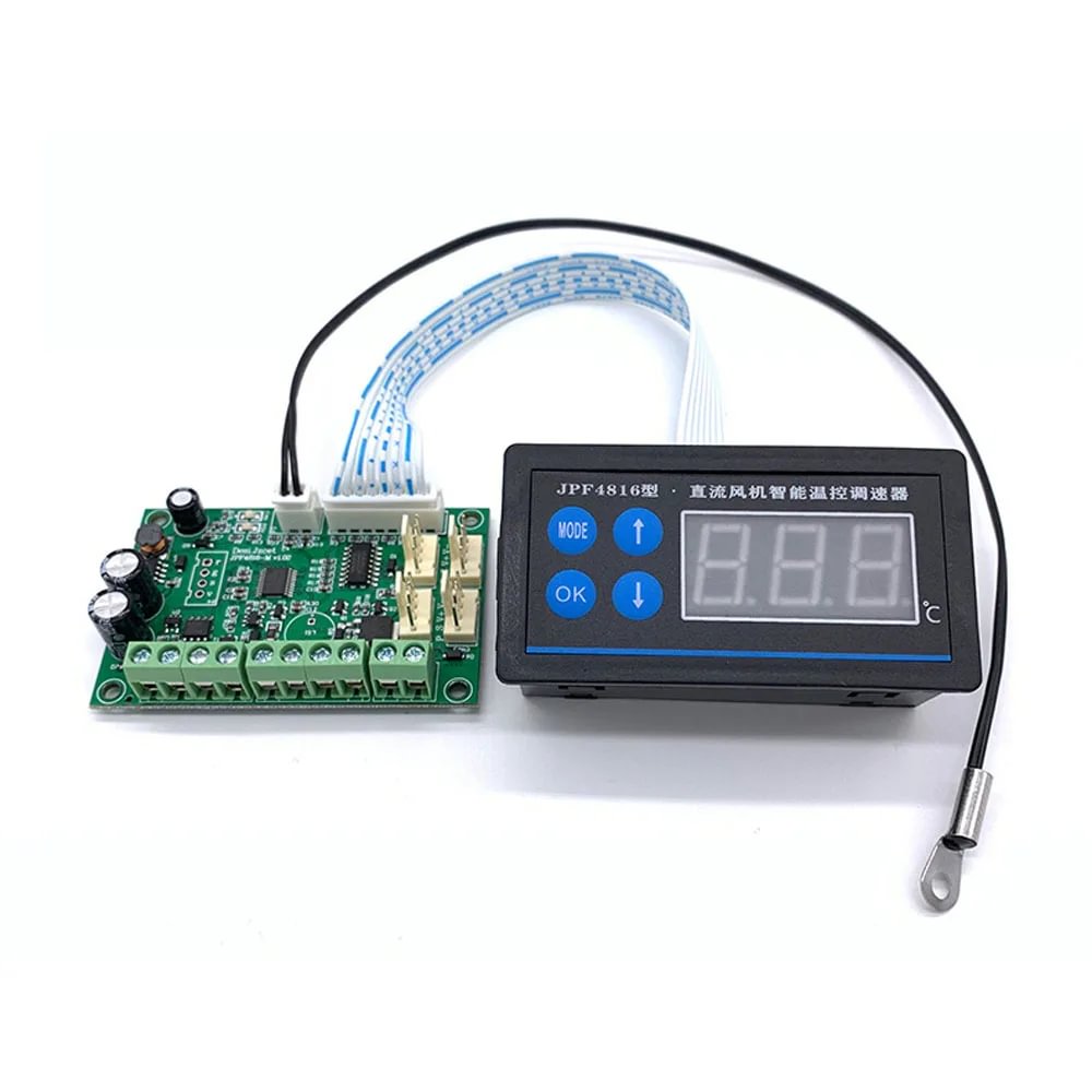 Chassis Fan Speed Controller DC 12V 24V 48v 6A PWM temperature control ...