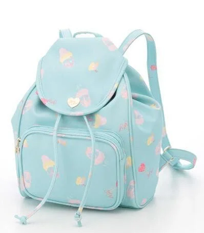 Pink/Blue Ice-cream Printed Backpack SP165506