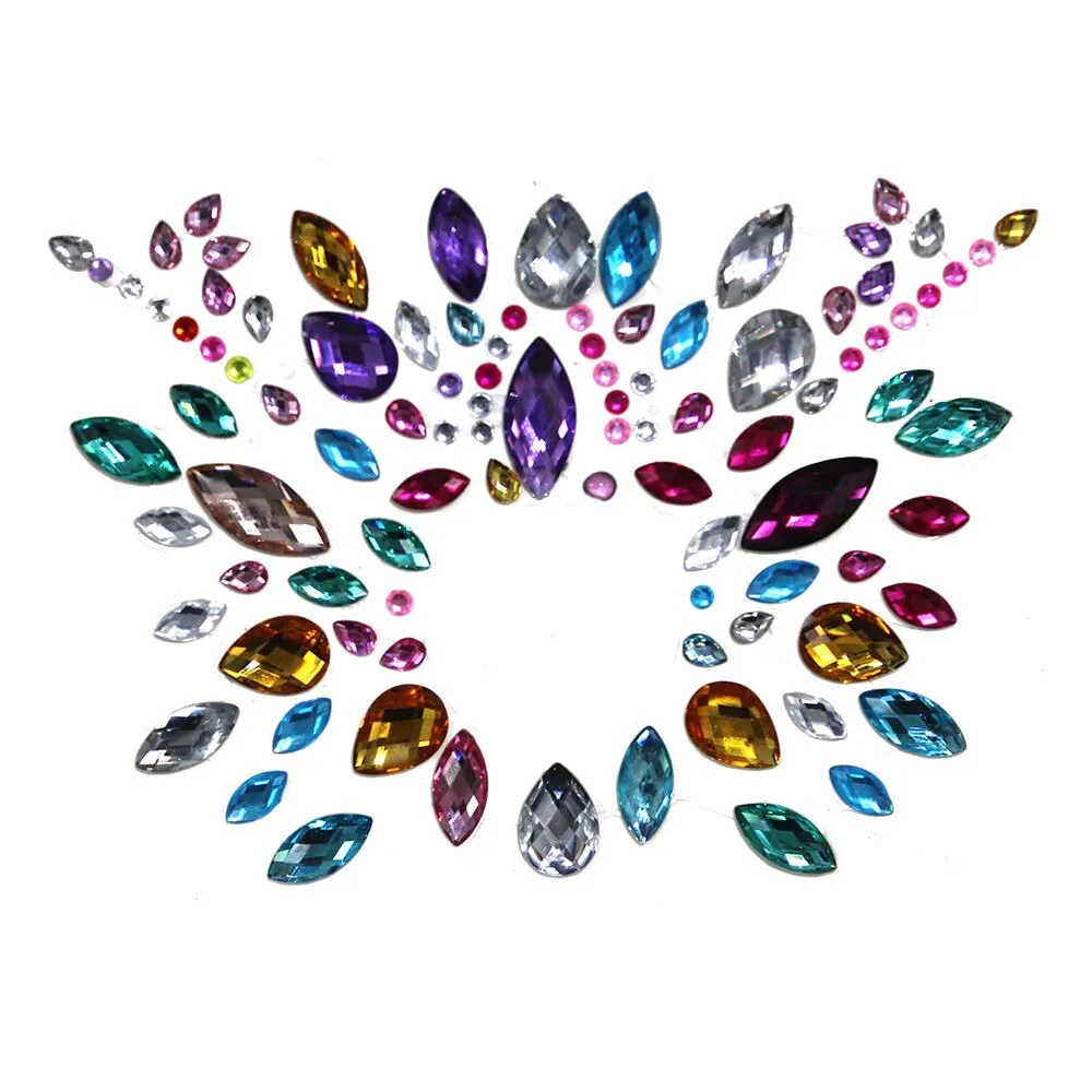 Churchf Crystal Belly Button Stickers Belly Dance Glitter Stickers ...