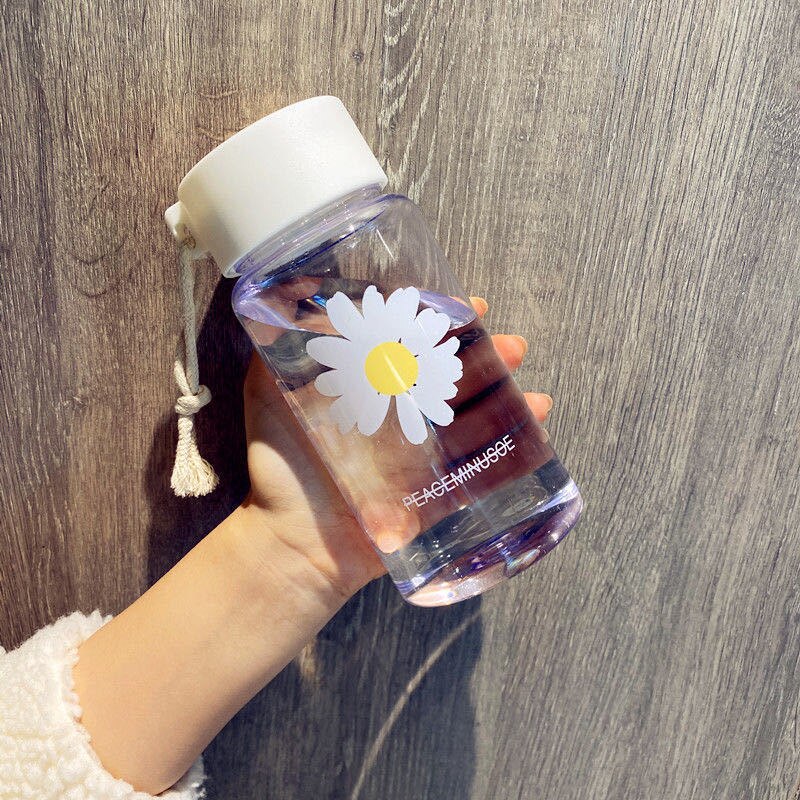 Mini Small Daisy Plastic Cup Women Adult Student Gift Water Bottles For ...