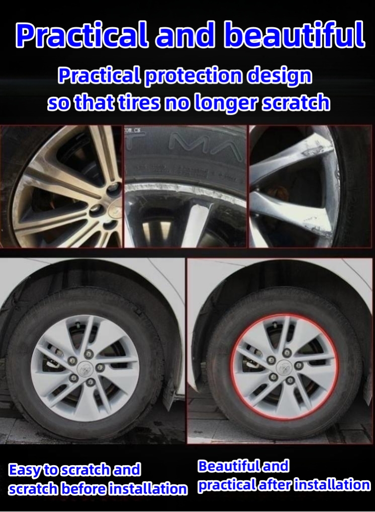 Car wheel protection ring anti-collision strip anti-scratch strip anti ...
