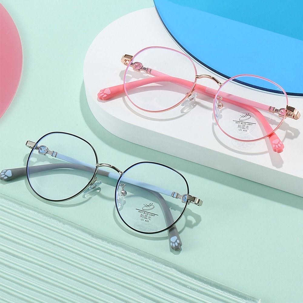 New Kids Anti-blue Light Glasses Round Classic Metal Frame Nerd Eyewear ...