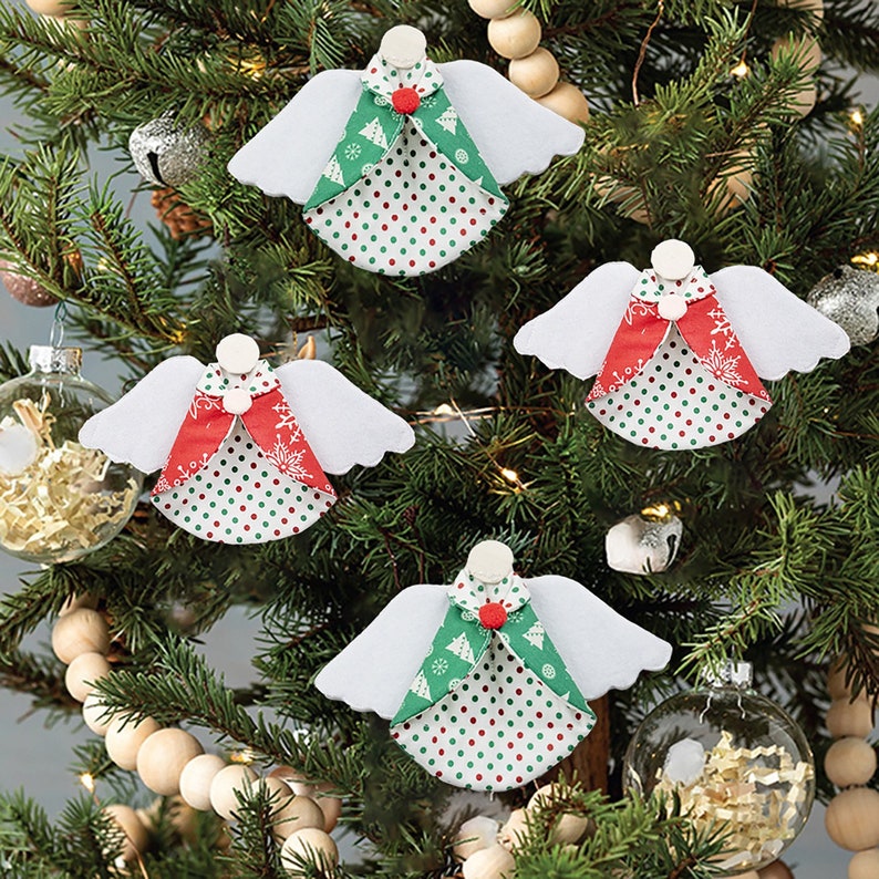 Sewing Guardian Angel Christmas Ornament Template