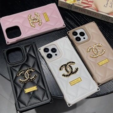 CHANEL Comparison Diamond Leather iPhone Case Pearl Hand Chain