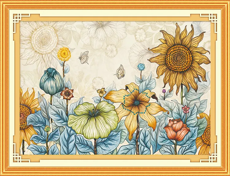 【Mona Lisa】Sunshine Life 63*50cm 11CT Stamped Cross Stitch