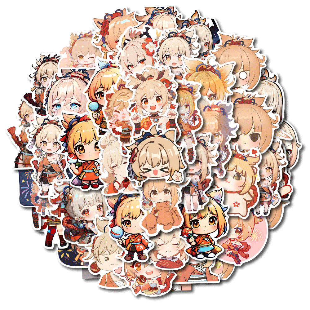 Genshin Impact Merch Fans Collection Character Q Version Stickers 54 ...