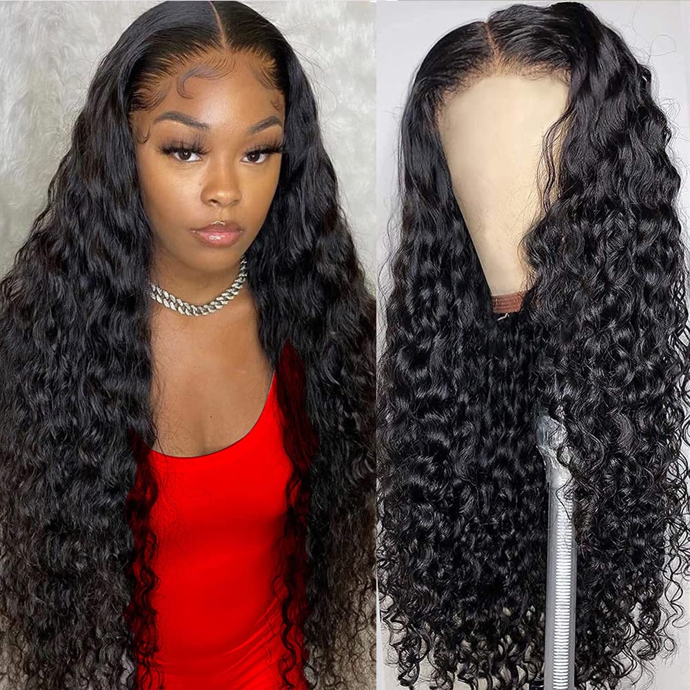 Glueless! Deep Curly Pre-Made Machine Made 4x4 Lace Closure Wig