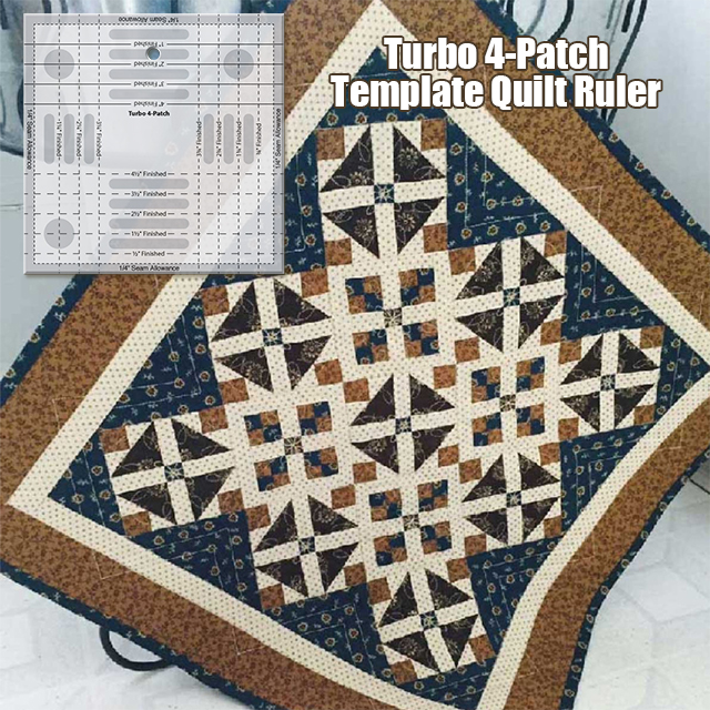 Turbo 4-Patch Template Quilt Ruler
