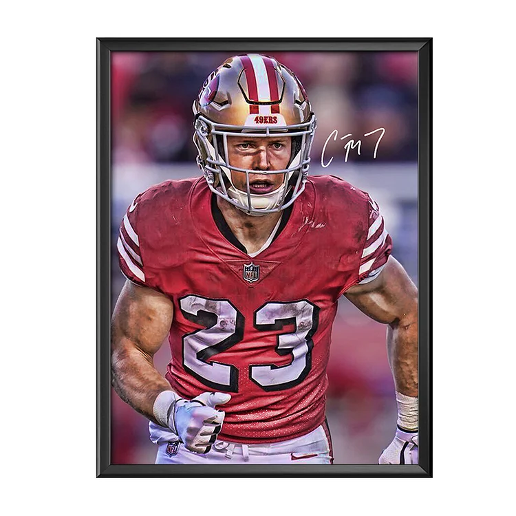 Christian McCaffrey-San Francisco 49ers Poster Art Autographed