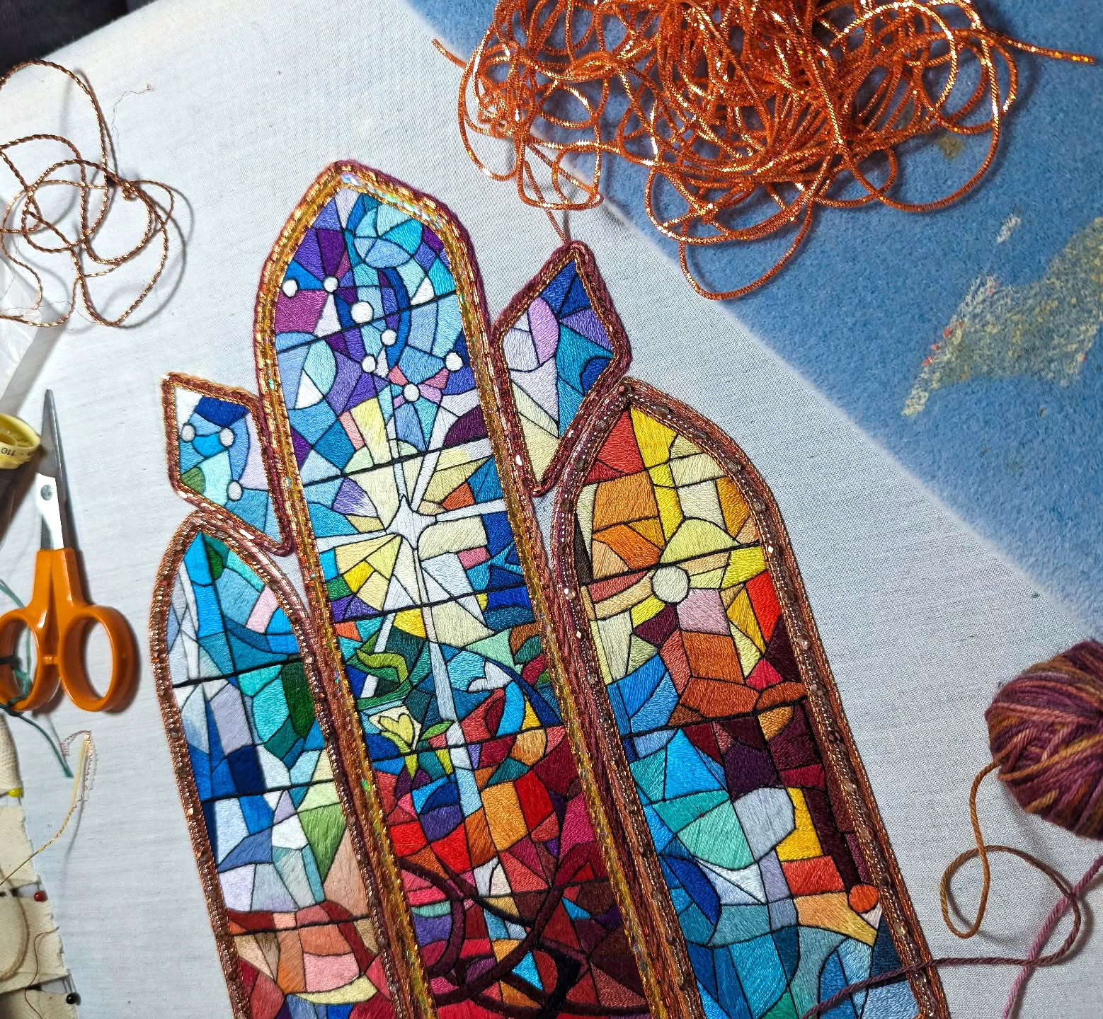 Stitch Stained Glass Magic Embroidery Kit