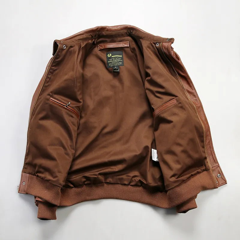 American A2 Top Grain Leather Flight Jacket for Men