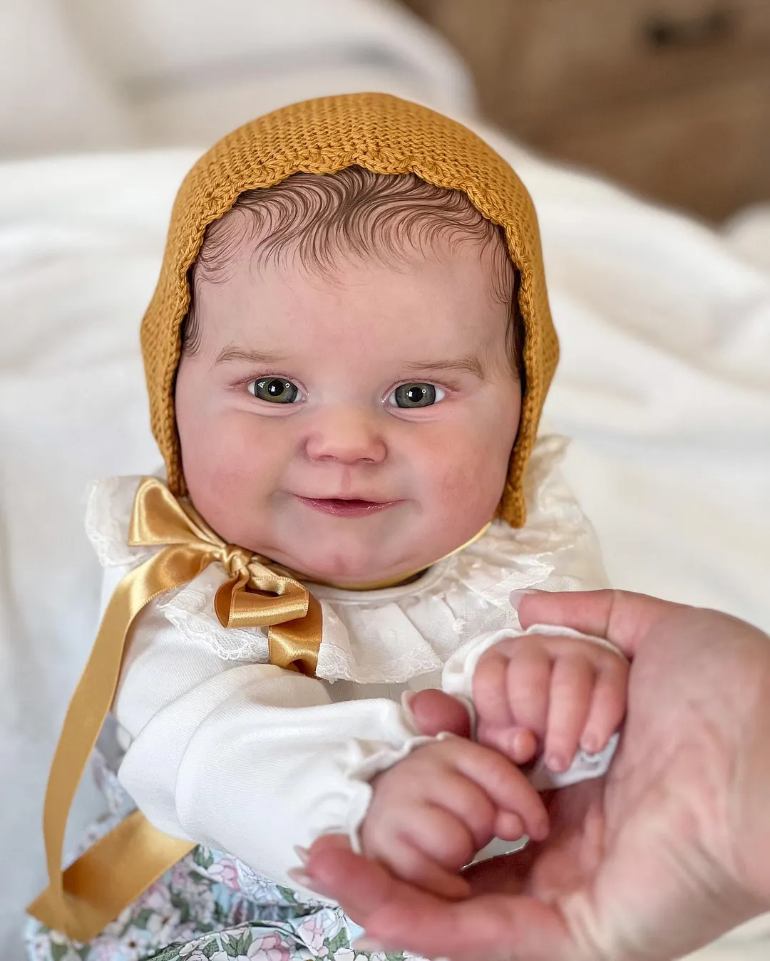 100% Soft Flexible Silicone Reborn Baby Dolls Larisa
