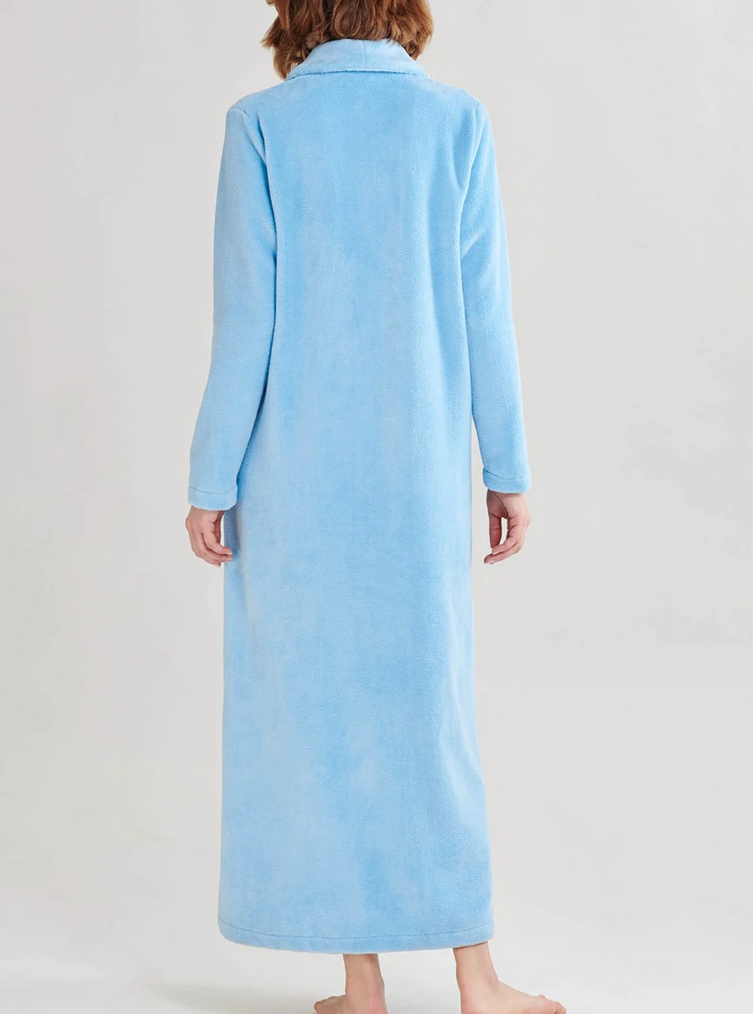 Blue Luxury Cosy Fleece Housecoat