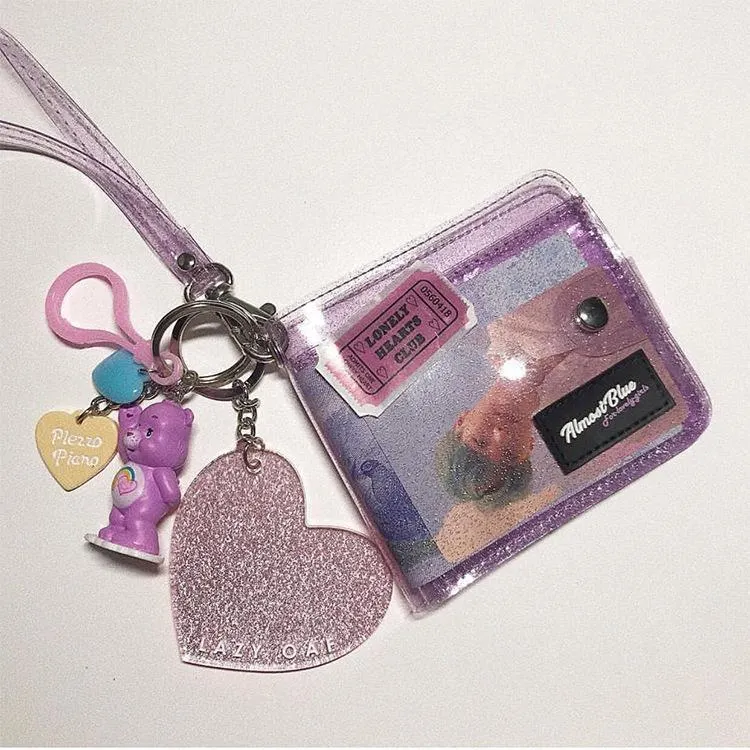 TRANSPARENT FOLDED ID CARD HOLDER