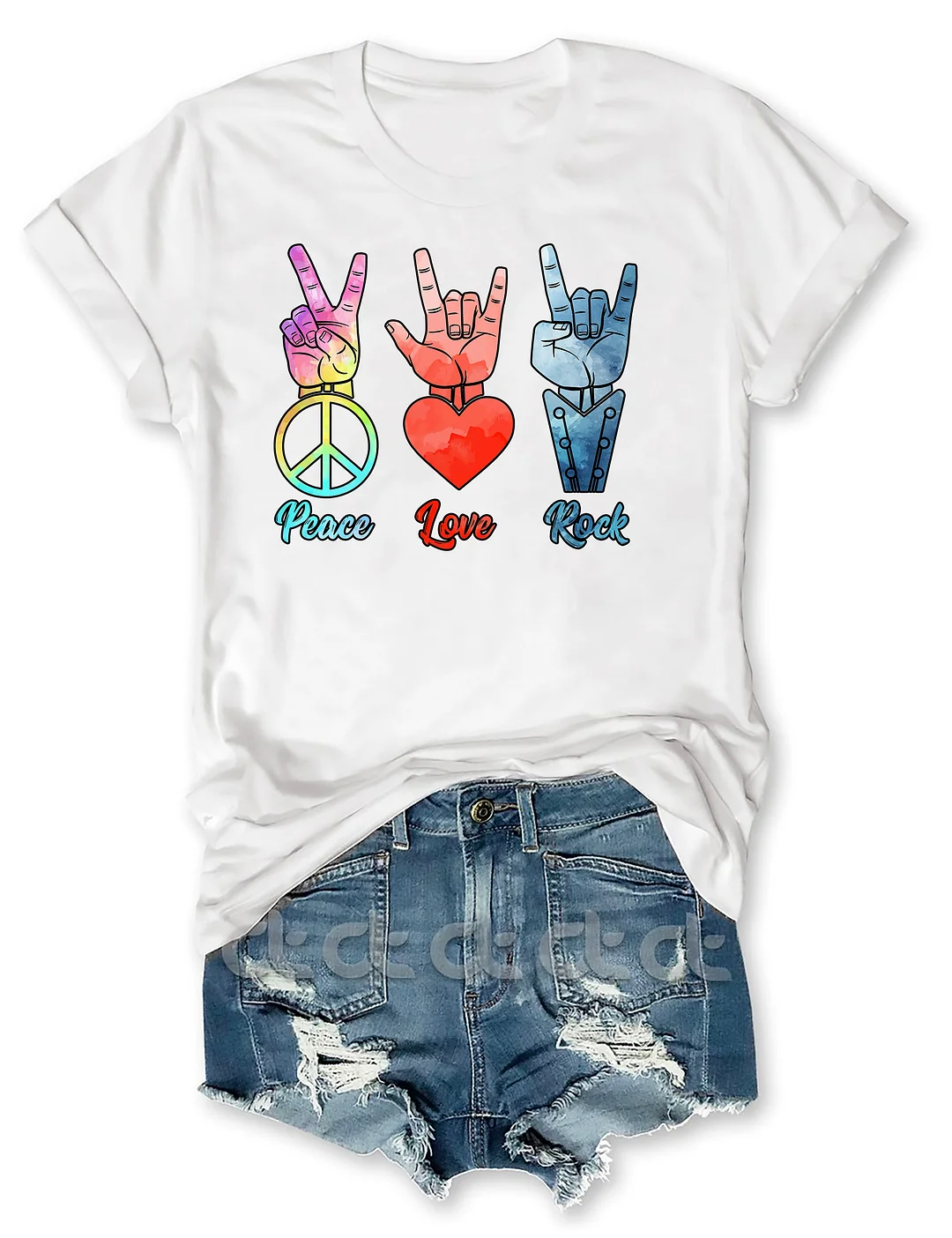 Peace Love Rock T-Shirt