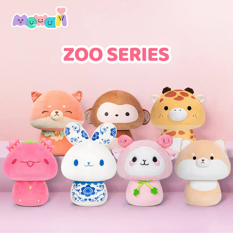 Mewaii Mushroom Family Zoo Series Stuffed Animal Kawaii Plush Pillow ...