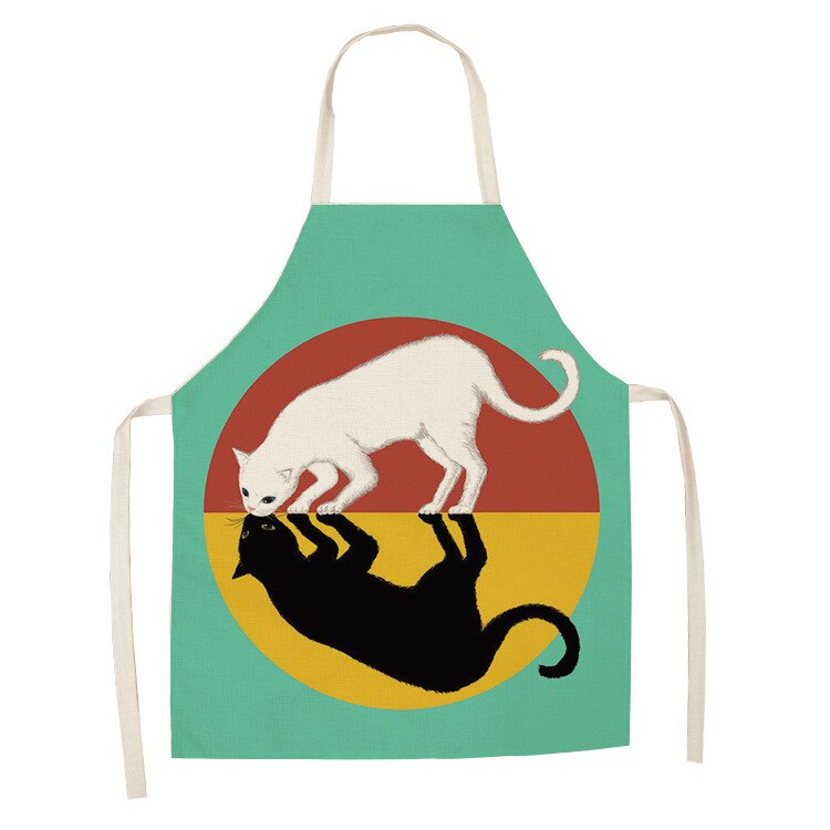 Linen Kitchen Apron - Cat