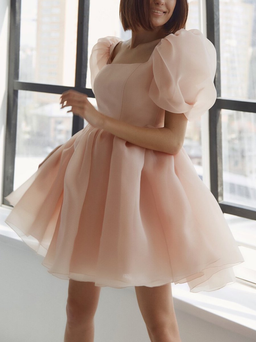 Organza puff dress
