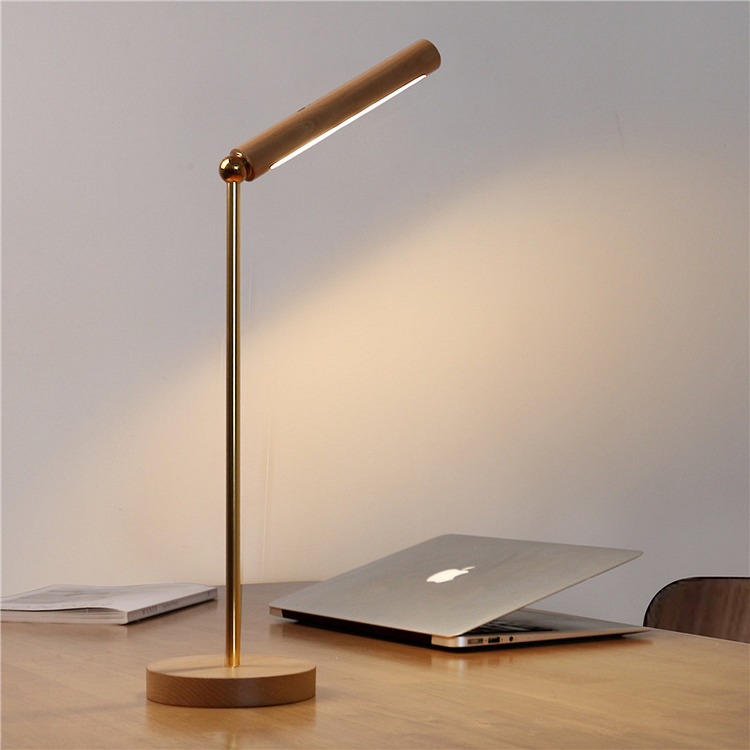 Multi-purpose Wooden Desk Lamp - 360° Rotatable & Magnetic Detachable ...
