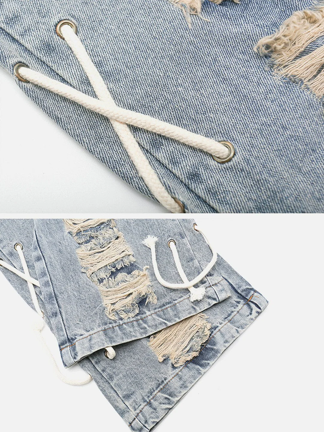 Aelfric Eden Hole Cross Rope Jeans