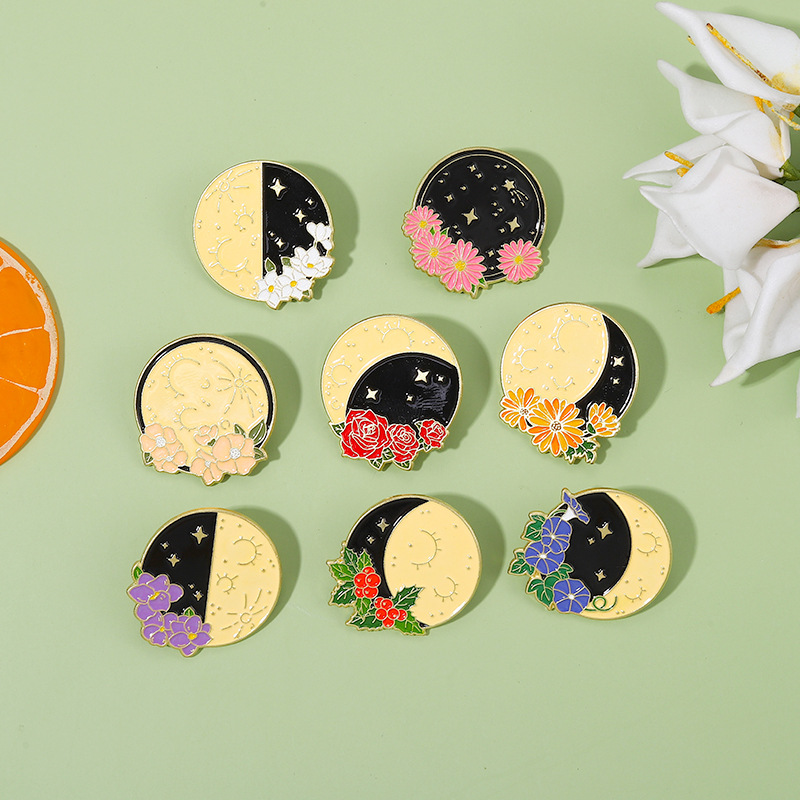 Beautiful Brooch Moon Flowers Space Star Yuuki Yuna Is The Brave Metal ...